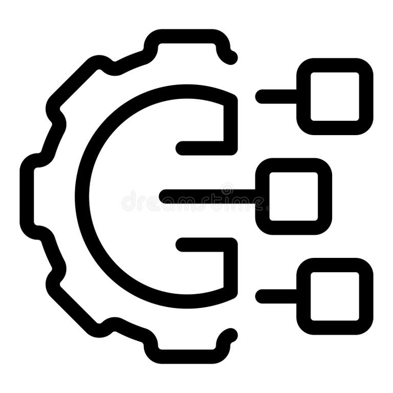 Gear Connecting To Data Blocks Representing Data Integration Process ...