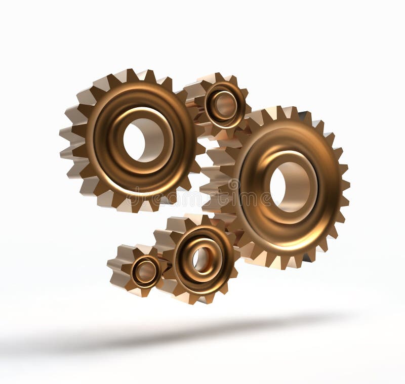 Interlocking gears stock illustration. Illustration of industrial - 907737