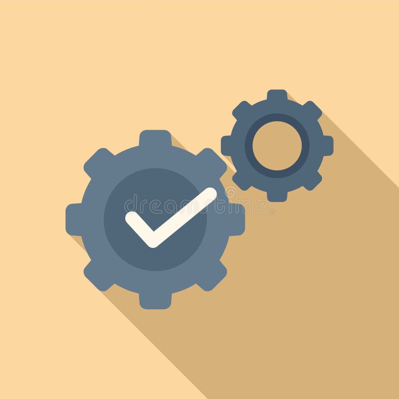 Gear Control Icon Flat Vector. Project Change Stock Illustration ...