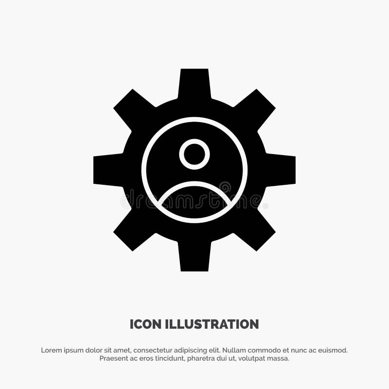 Gear, Controls, Profile, Use Solid Glyph Icon Vector Stock Vector ...