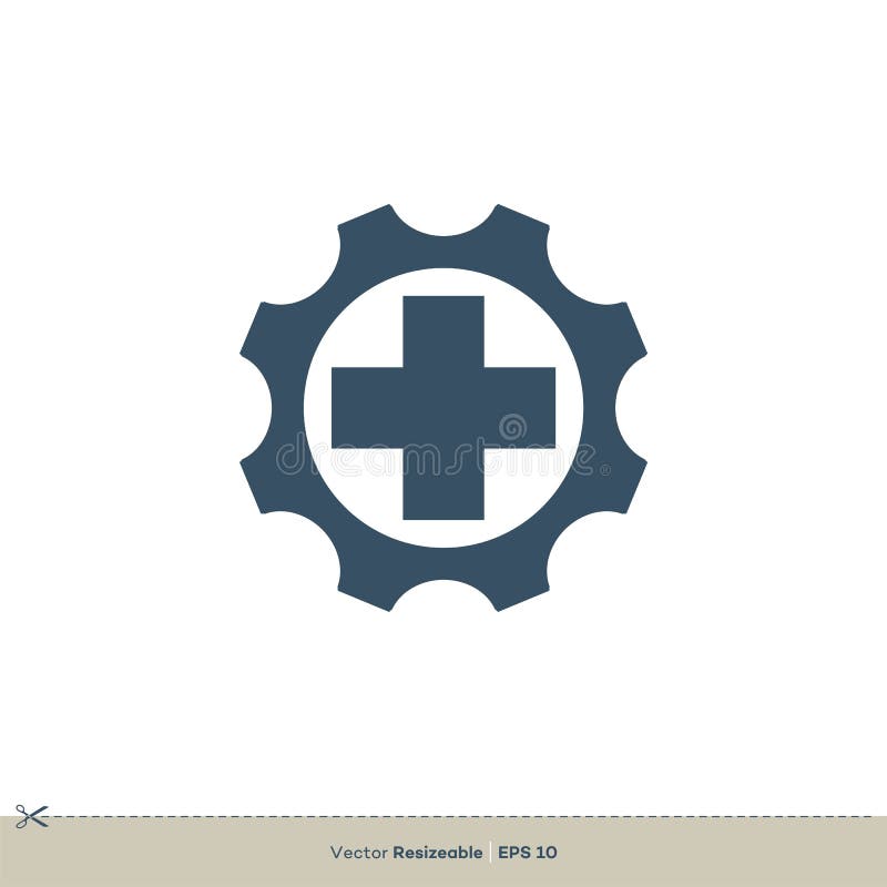 Gear and Cross Logo Template Illustration Design. Vector EPS 10 Stock ...