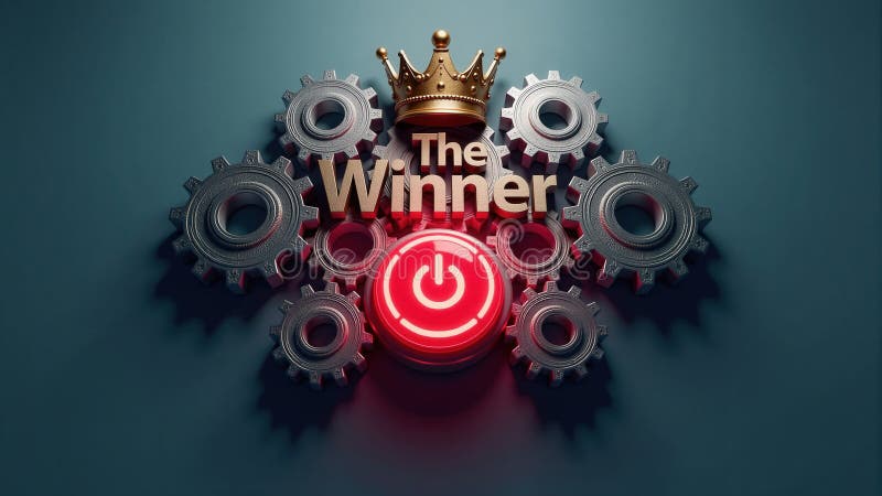 Gear Crown Concept, the Winner Stock Image - Image of engineering ...