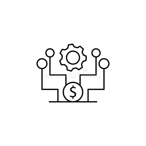 Gear Customer Dollar Chip Icon. Element of Consumer Behavior Line Icon ...
