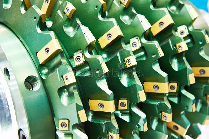 Gear cutting hob mill stock image. Image of modern, machine - 152743105