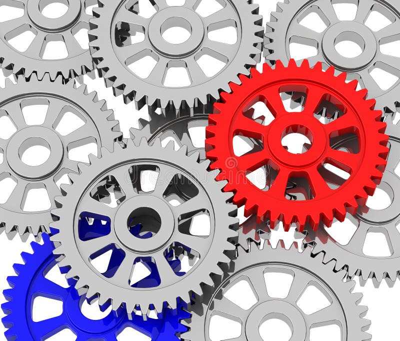 The gear stock illustration. Illustration of cooperation - 48777160