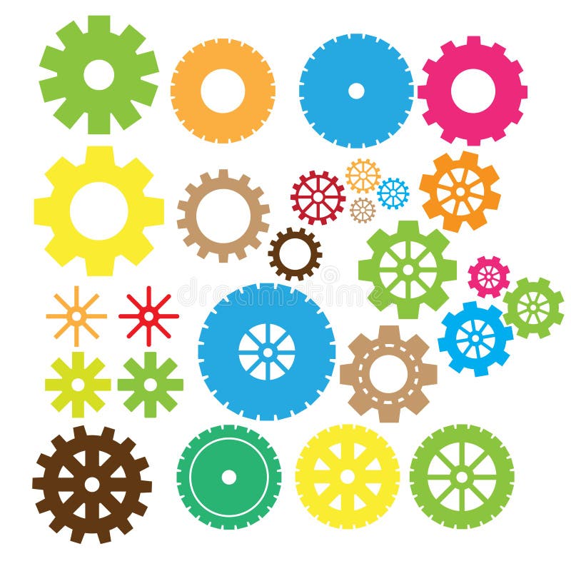 Gear Design on the White Background Stock Illustration - Illustration ...