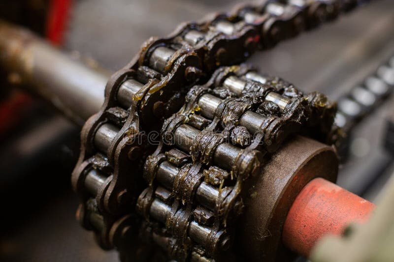 Gear Drive Chain Machine Engine Industry. Connect Motion of Machinery ...