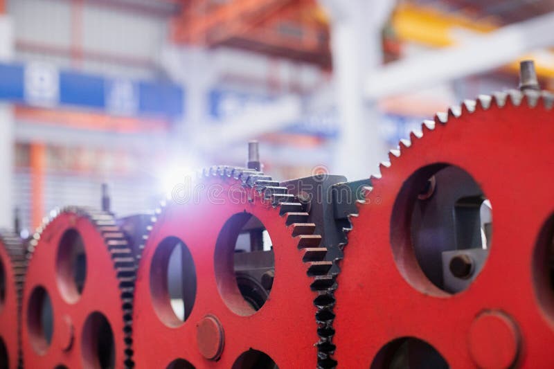 Gear Drive Machine Engine Industry. Connect Motion of Machinery Stock ...