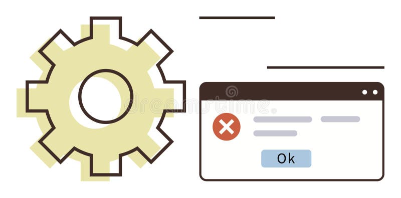 System Failure Dialog Box Stock Illustrations – 84 System Failure ...