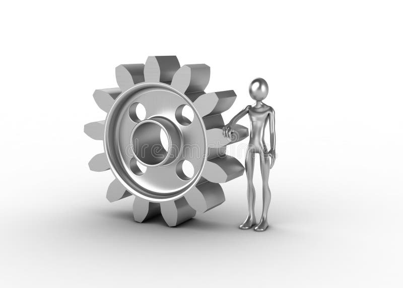 Gear and figure stock illustration. Illustration of angle - 33736453