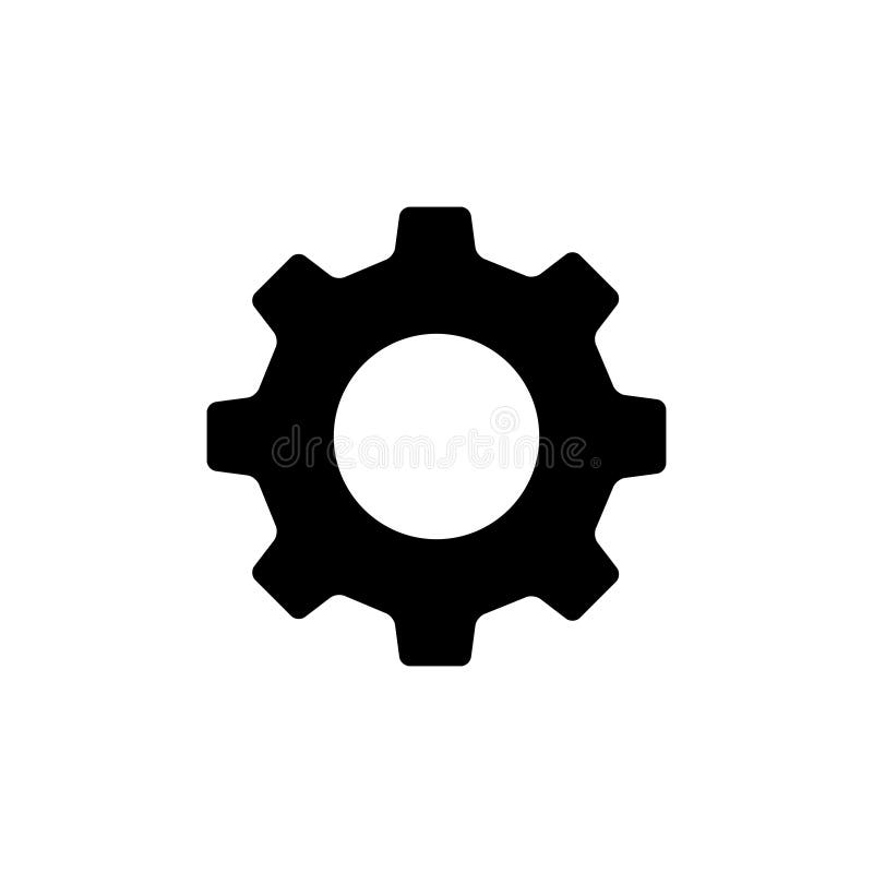 Gear Flat Icon, Vector Illustration Isolated on the White Background ...