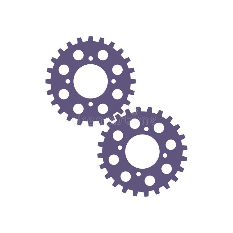 Gear Flat Illustration. Clean Icon Design Element on Isolated White ...