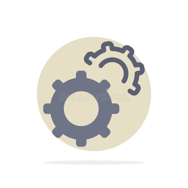 Gear, Gears, Setting Abstract Circle Background Flat Color Icon Stock ...