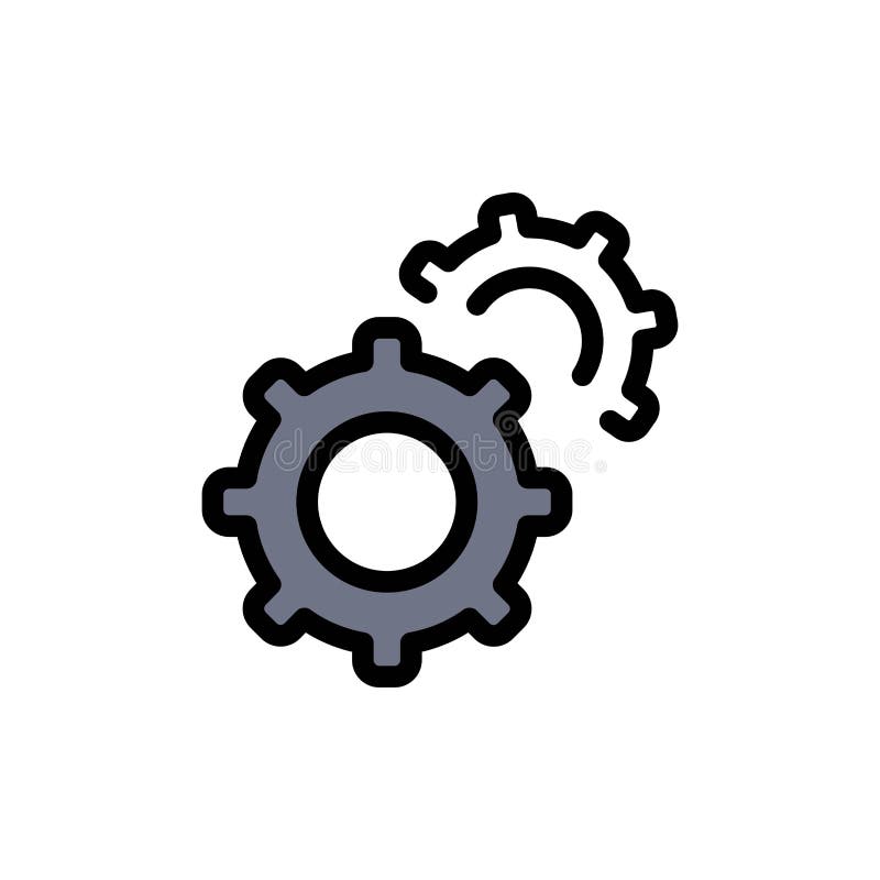 Gear, Gears, Setting Flat Color Icon. Vector Icon Banner Template Stock ...