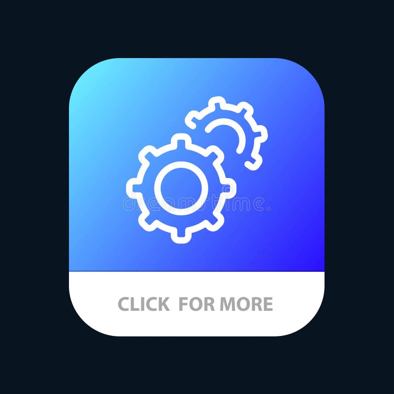 Gears button stock illustration. Illustration of teamwork - 12912816