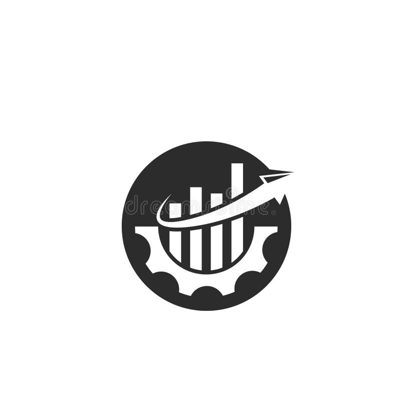 Gear Graph Diagram Finance Vector Icon Illustration Stock Vector ...