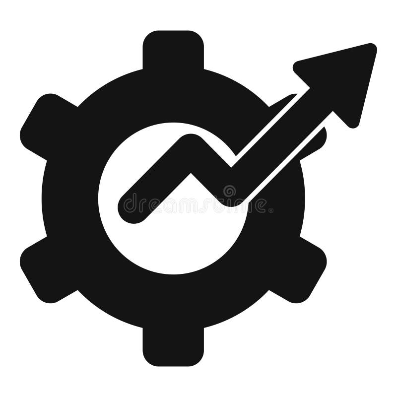 Gear with a Growth Arrow Going Up, Representing Business Success Stock ...