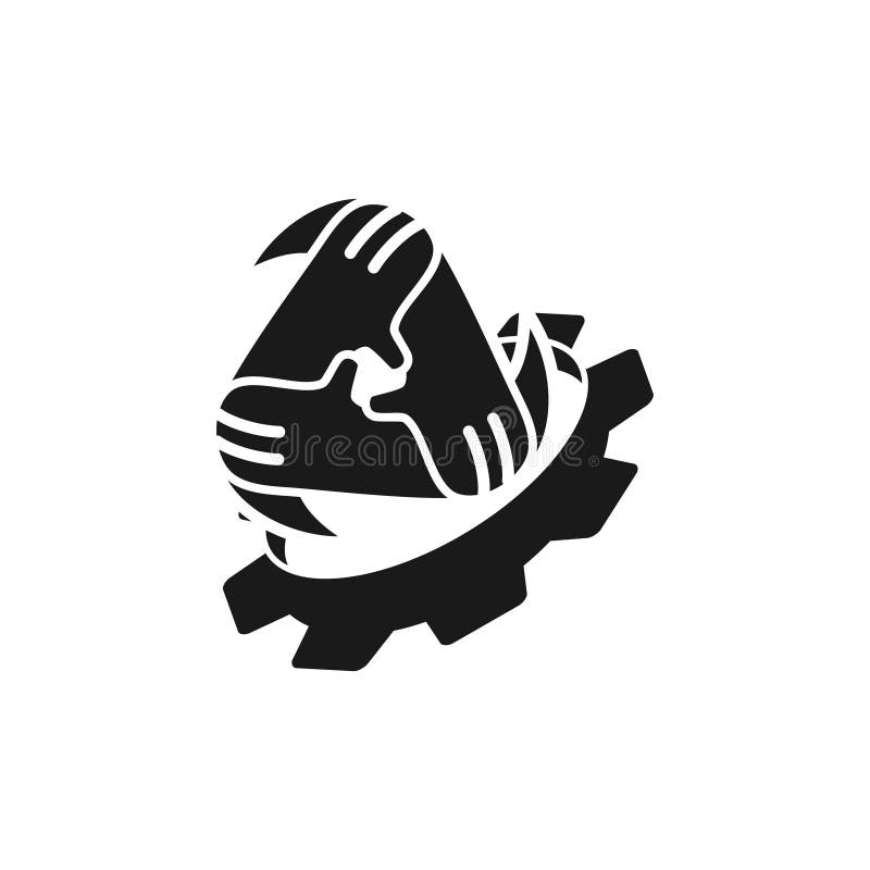 Triangle Hand Commitment Teamwork Together Outline Logo Stock Vector - Illustration of ...