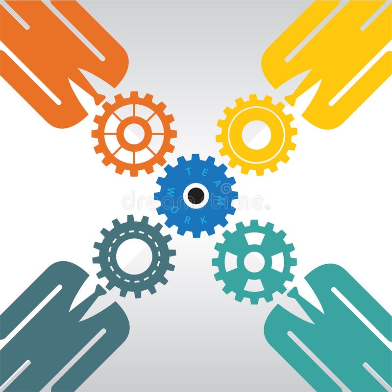 Gear Head Businessman Icon. Teamwork Stock Vector - Illustration of ...