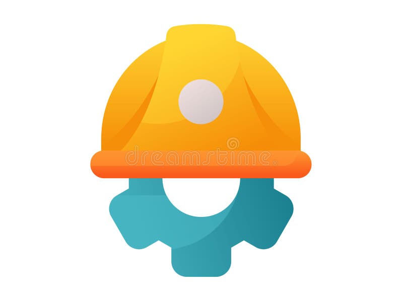 Gear Helmet Single Isolated Icon with Smooth Style Stock Vector ...