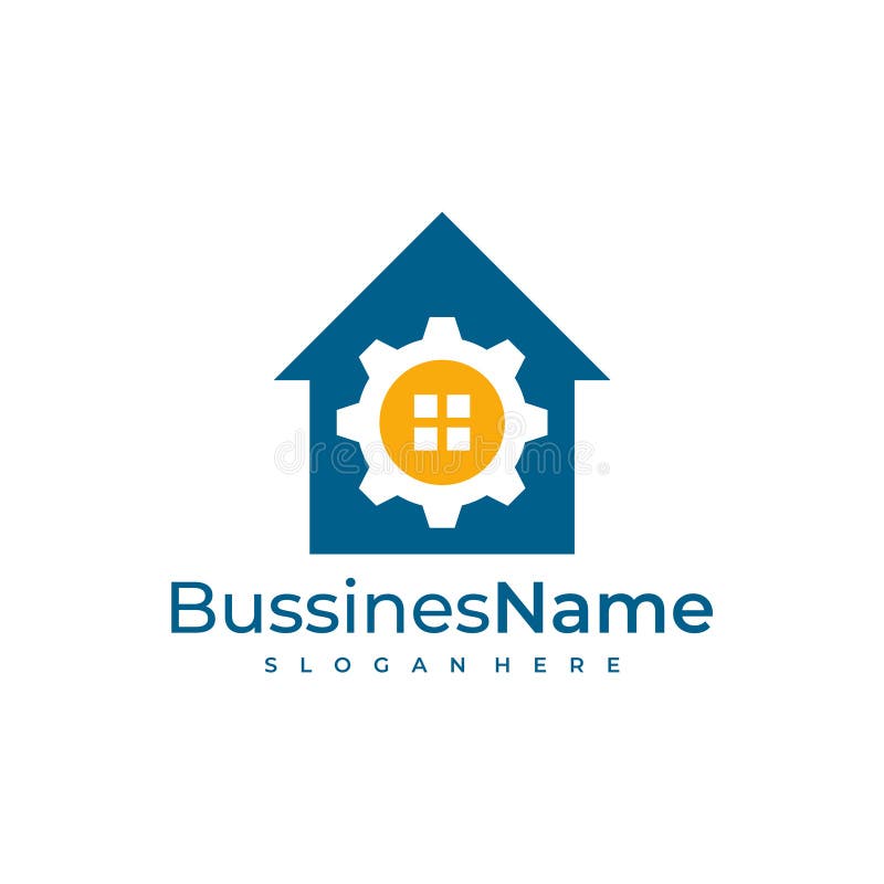 Gear House Logo Vector Template. Creative House Logo Design Concepts ...