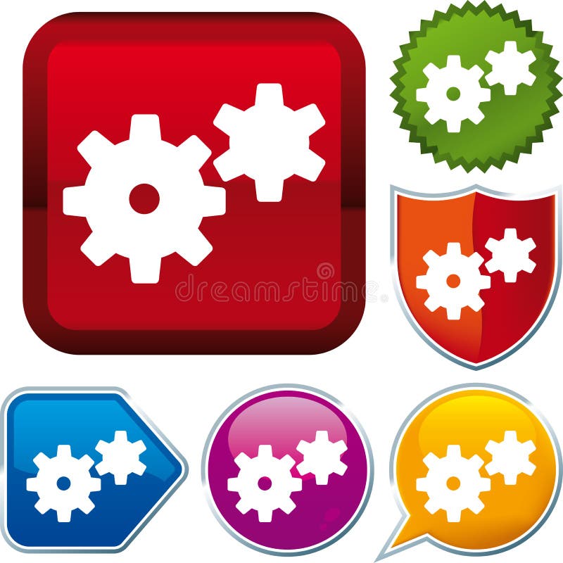 Gear icon stock vector. Illustration of organization - 26809087
