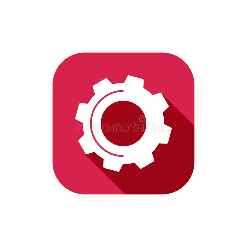 Gear Icon App Vector Flat As Settings Symbol or Customize Cog Wheel ...