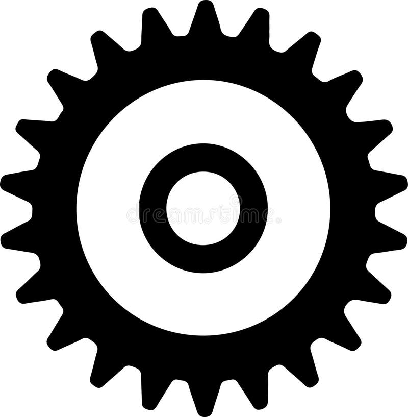 Gear Icon Outline Silhouette Generative Ai Stock Vector - Illustration ...