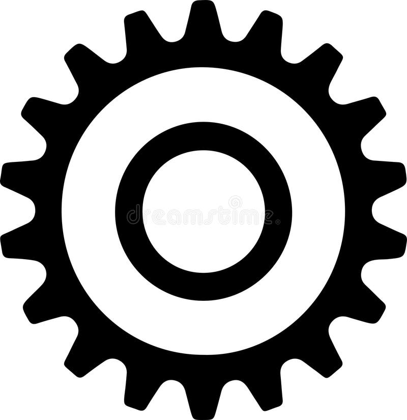 Gear Icon Outline Silhouette Generative Ai Stock Vector - Illustration ...