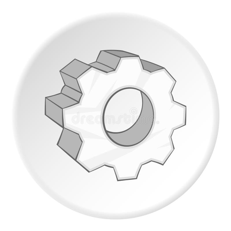 Gear icon, cartoon style stock vector. Illustration of business - 78689560