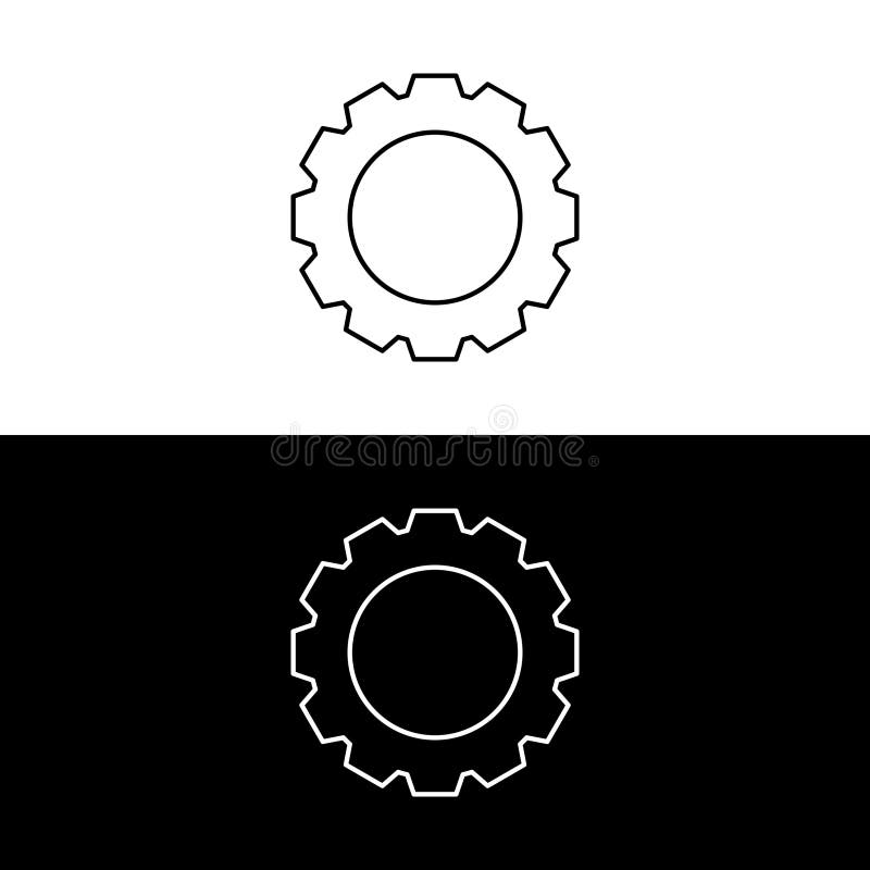 Gear Icon, Cog Wheel, Engine Circle, Thin Line Web Symbol Stock Vector ...