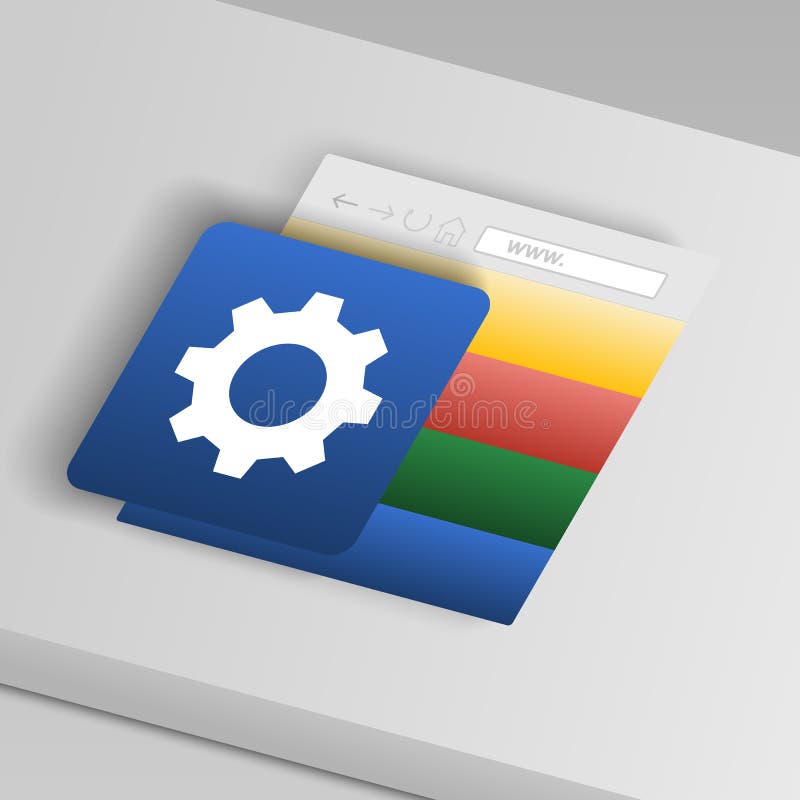 Gear Icon. from Collection Button Icons Stock Illustration ...