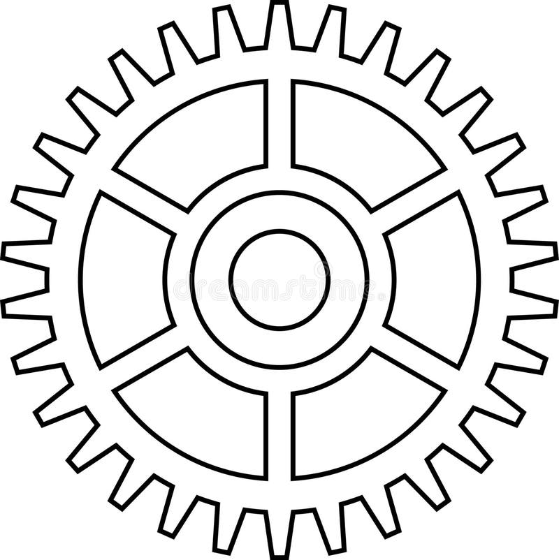 Gear Icon. Connected Cogs Gears. Business Gear Wheel Isolated on White ...