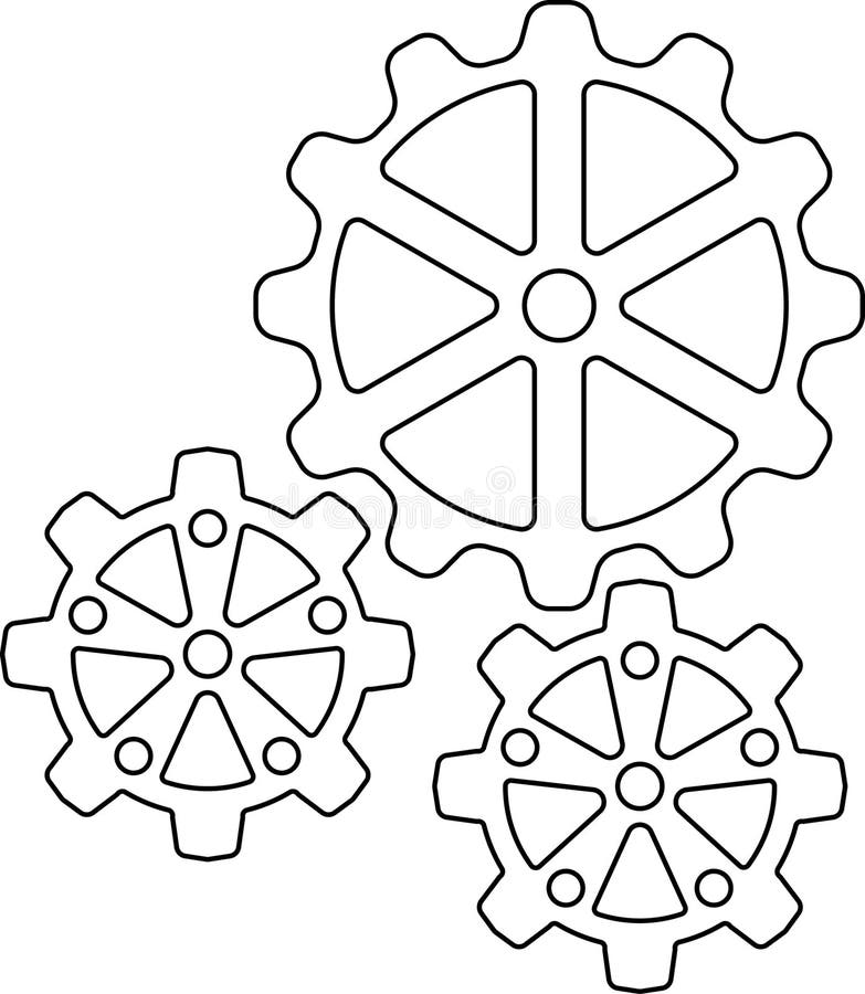 Gear Icon. Connected Cogs Gears. Business Gear Wheel Isolated on White ...