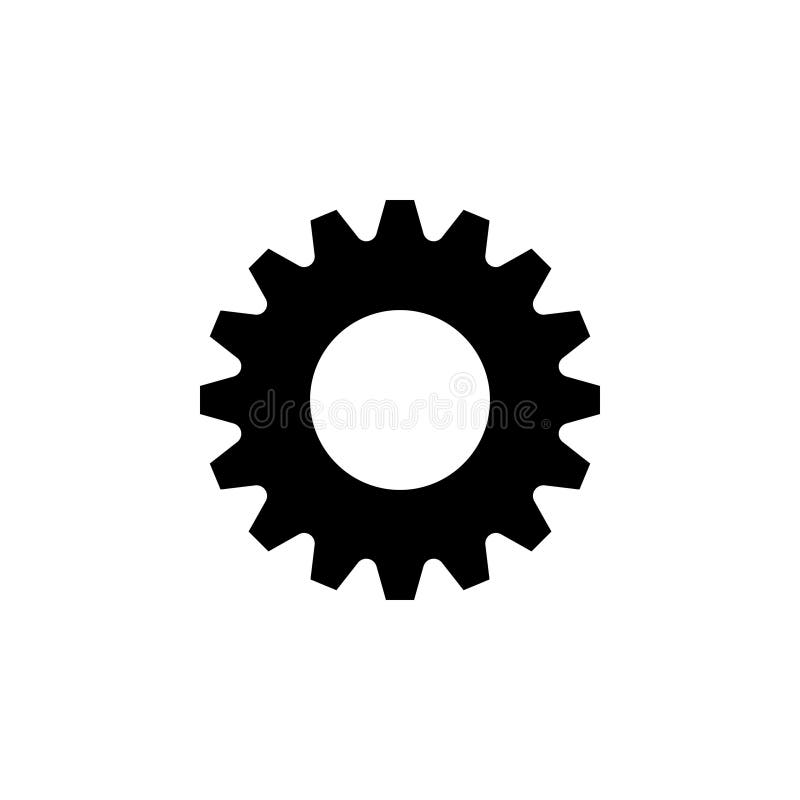 Gear Icon Flat Vector Design Stock Vector - Illustration of flat ...