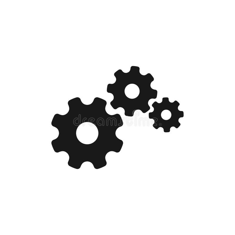 Gear Icon Flat Vector Illustration Stock Vector - Illustration of ...