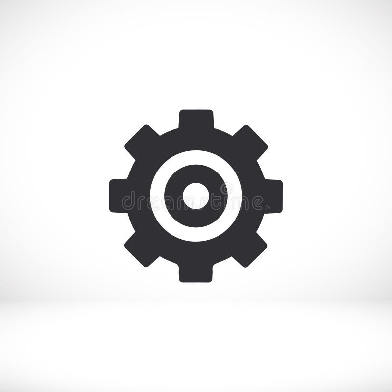 Gear Icon. Gear Half. Vector Graphics Display Work Style. Clipped Gear ...