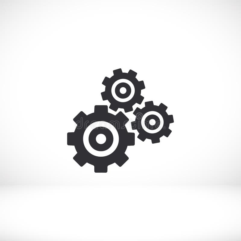 Gear Icon. Gear Half. Vector Graphics Display Work Style. Clipped Gear ...