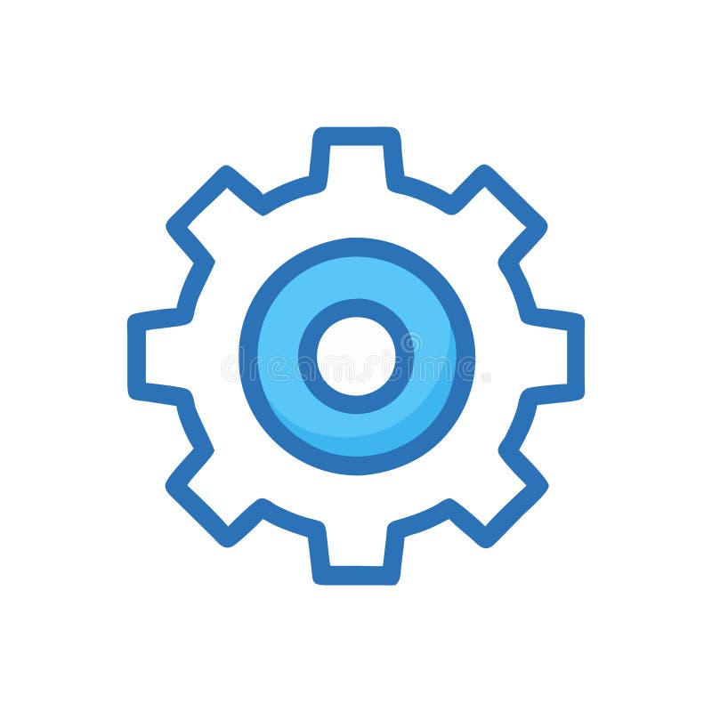 Gear Icon for Industrial Processes Stock Illustration - Illustration of ...