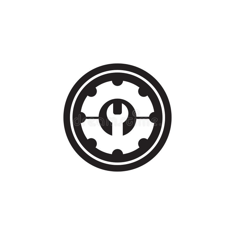 Industrial Company Logo Design with Gear Icon Stock Illustration ...