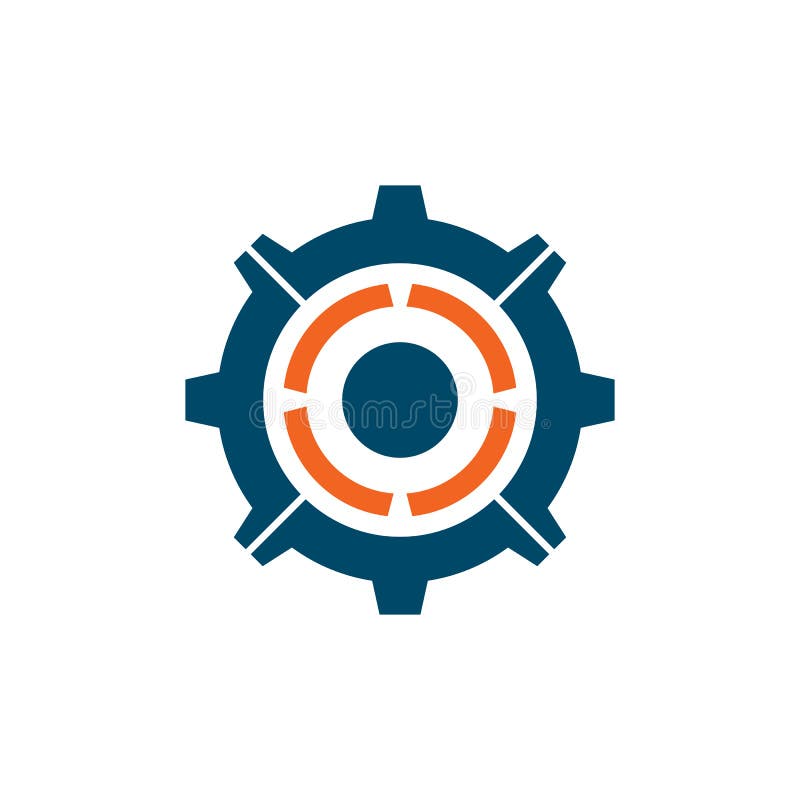 Gear Icon Logo Design for Industrial Company Stock Vector ...