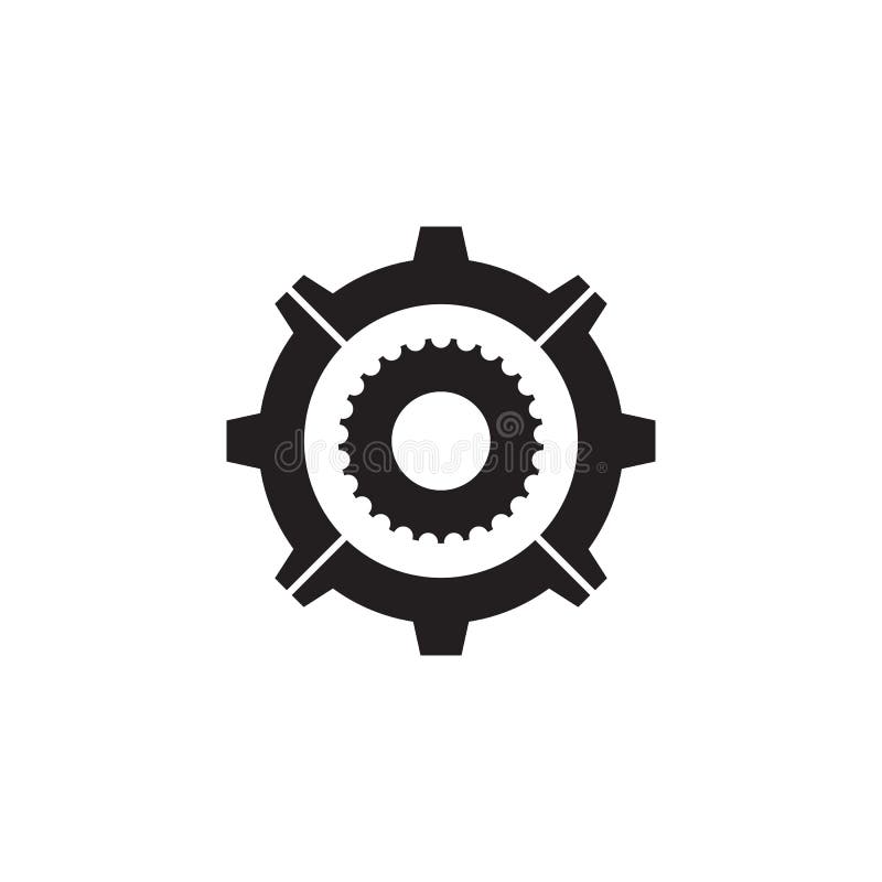 Industrial Company Logo Design with Gear Icon Stock Illustration ...
