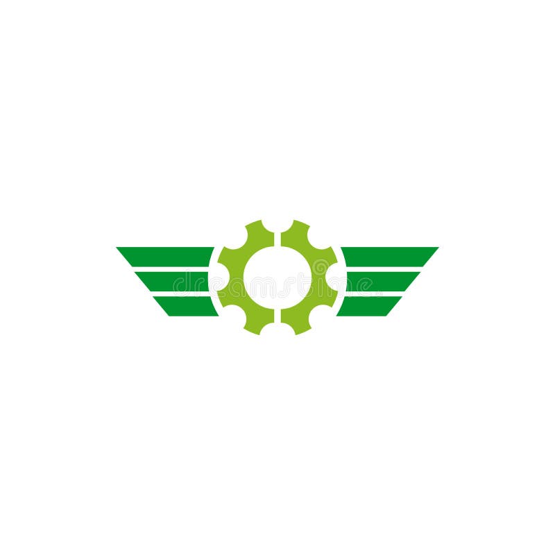 Industrial Company Logo Design with Gear Icon Stock Illustration ...