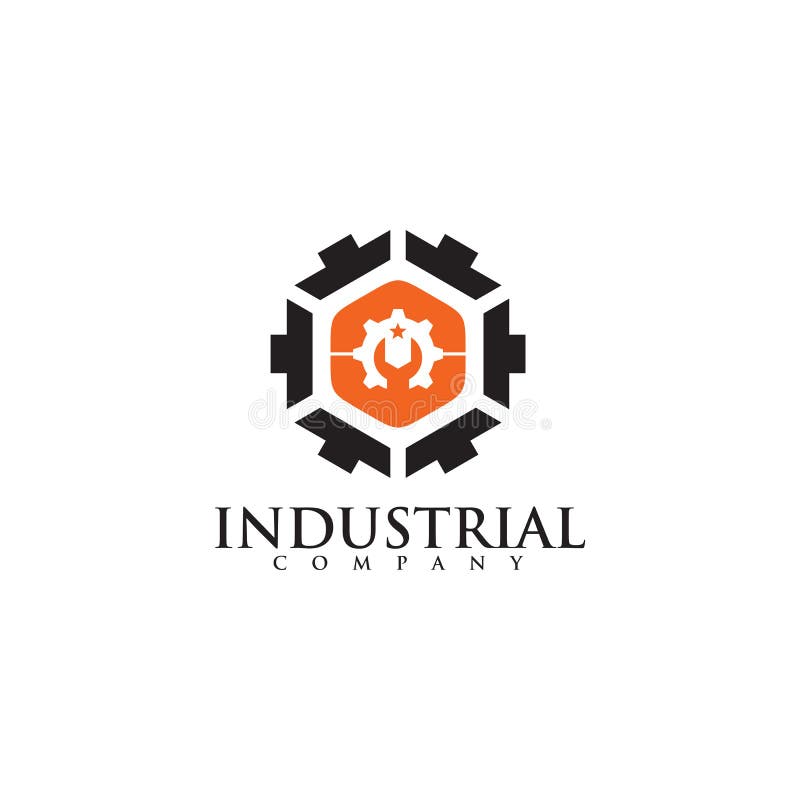 Gear Icon Logo Design for Industrial Company Stock Vector ...