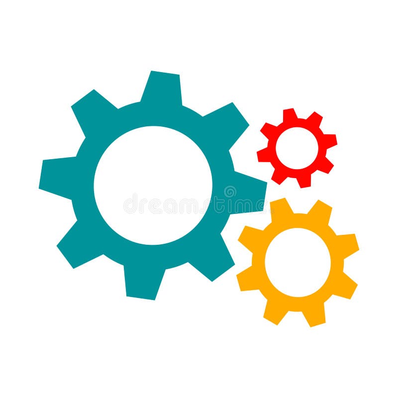 Three different gears stock vector. Illustration of equipment - 168648903