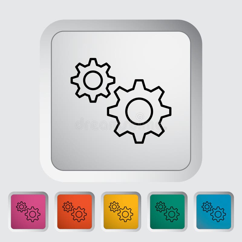 Gear icon. stock vector. Illustration of construction - 97181807