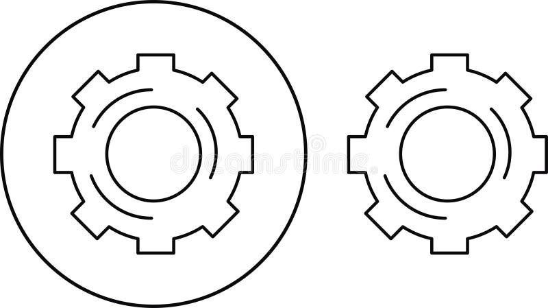 The Gear Icon. a Parameter or an Installation Symbol. Isolated Vector ...