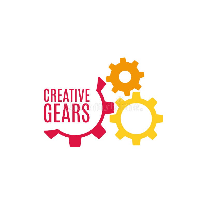 Gear Icon with Place for Your Text Stock Illustration - Illustration of ...