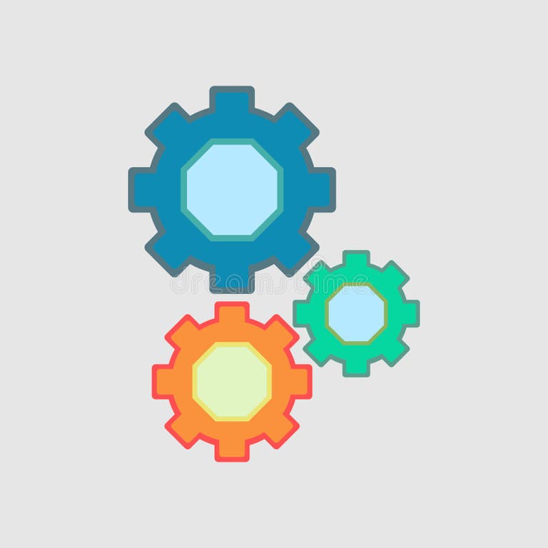 Gear Icon. Icon Related To UI Elements. Suitable for Graphic Design ...