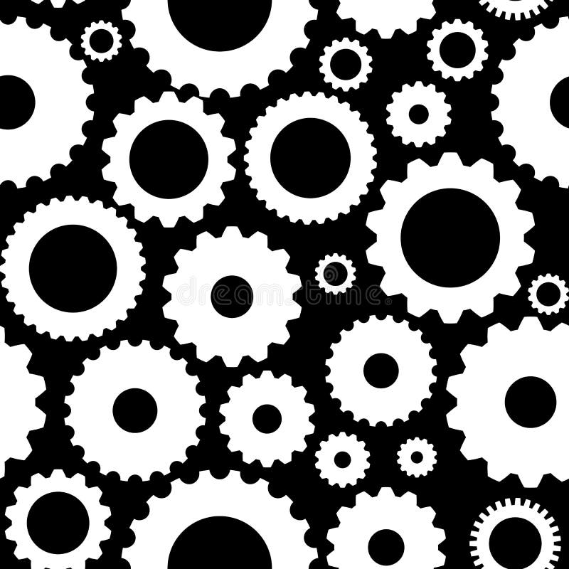Gear Icon Seamless Pattern Vector Illustration Stock Vector ...